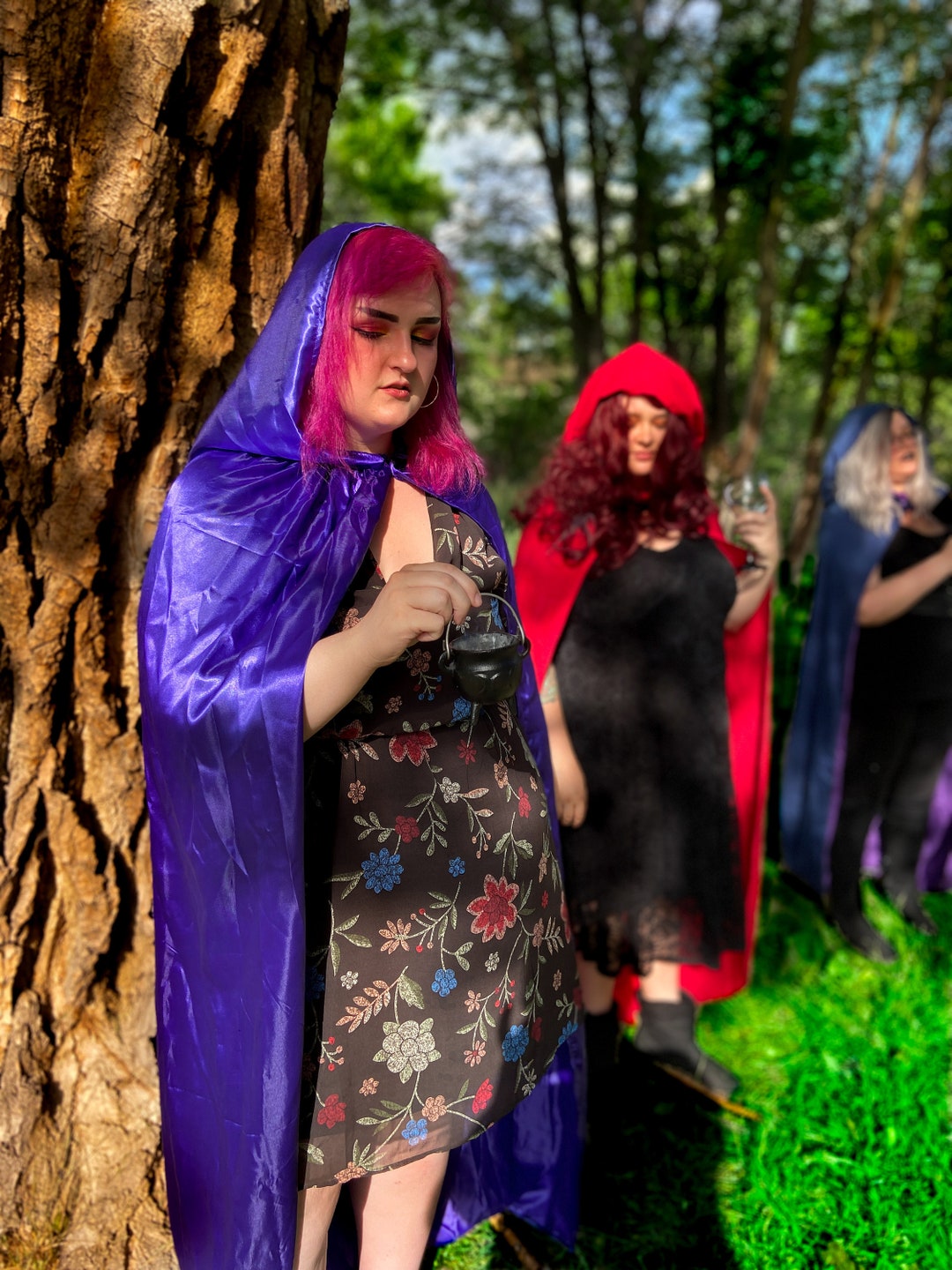 Purple Satin Cloak - Etsy