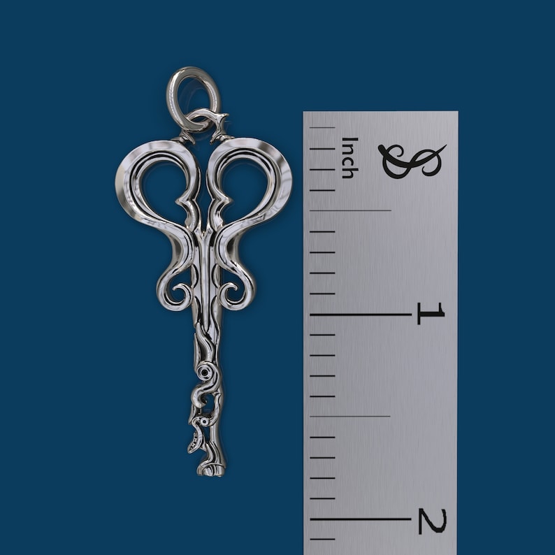 Wonderland Sterling Silver Skeleton Key Pendant - Etsy