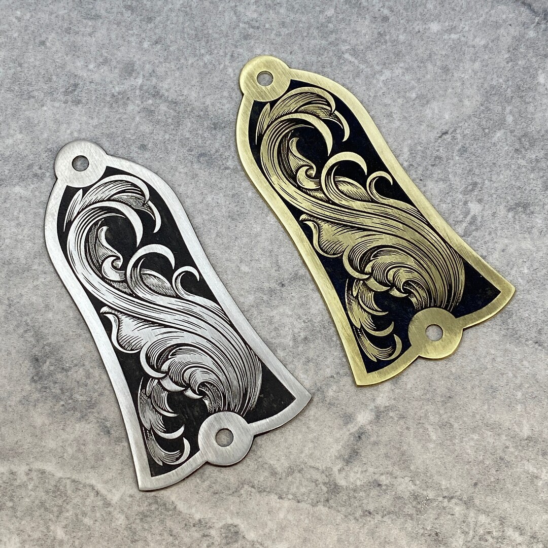 Gibson LP, SG, Etc. Truss Rod Cover Laser Engraved Flowing Scrollwork ...