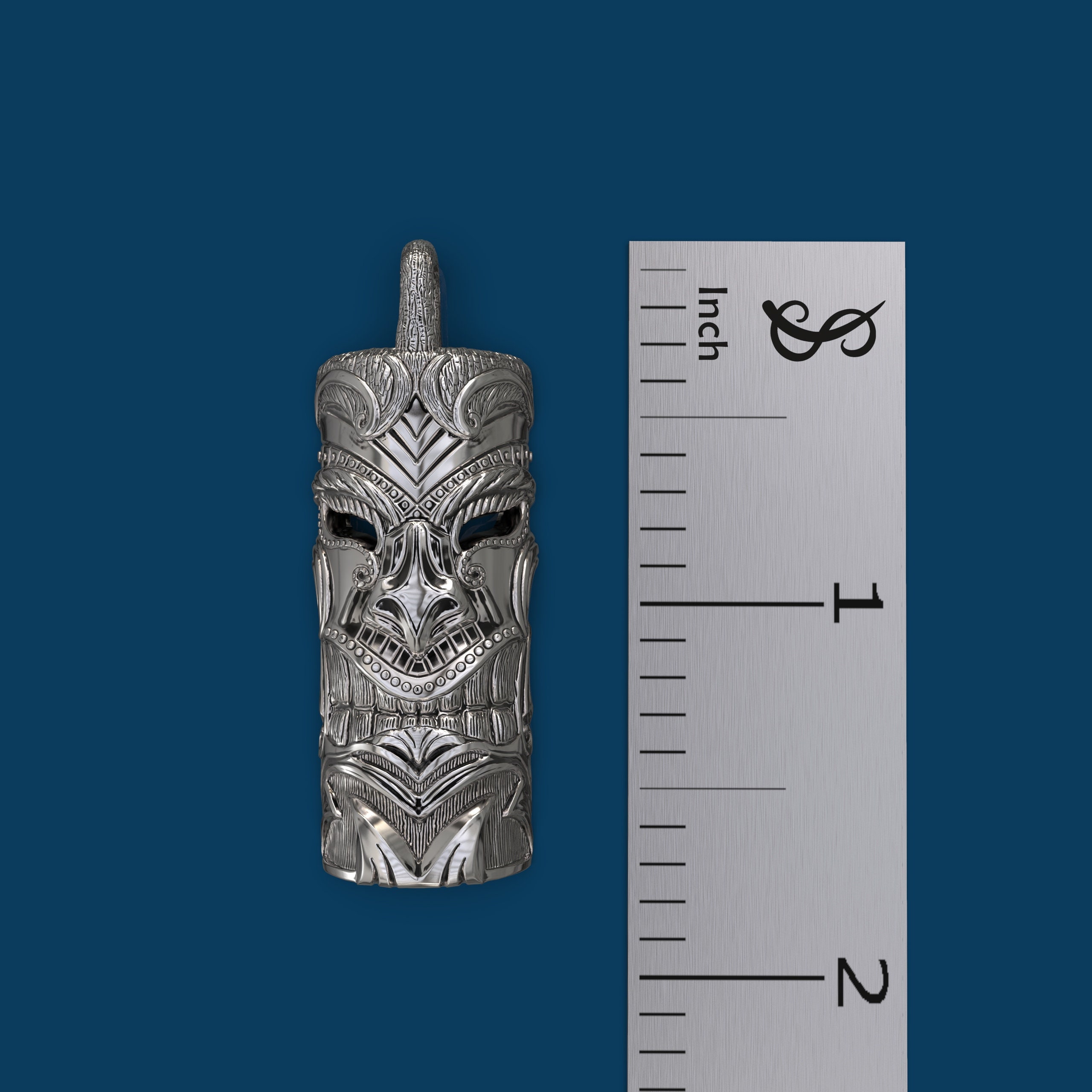 Tiki Sterling Silver Hawaiian Style Necklace - Etsy