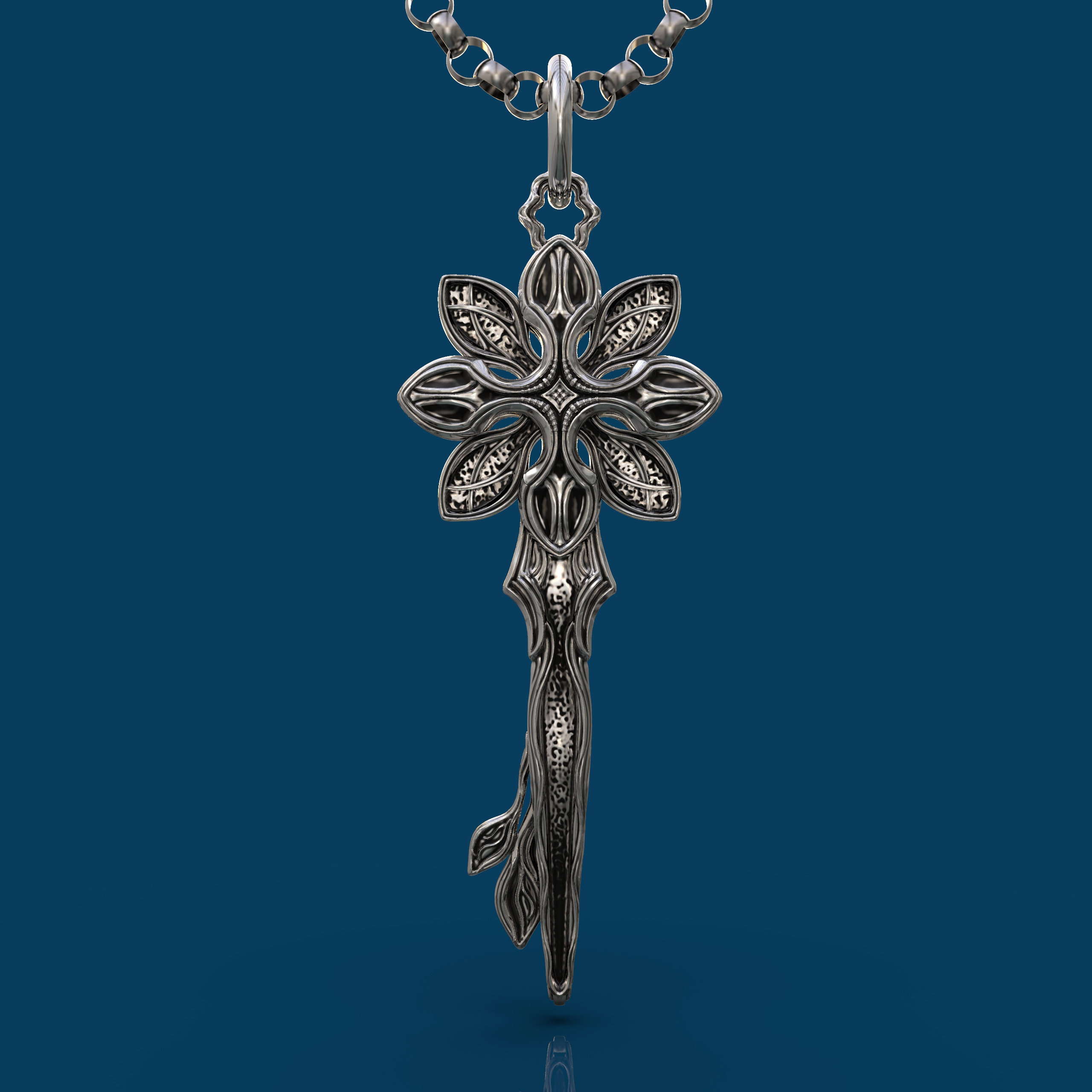 Starlight Sterling Silver Skeleton Key Pendant - Etsy