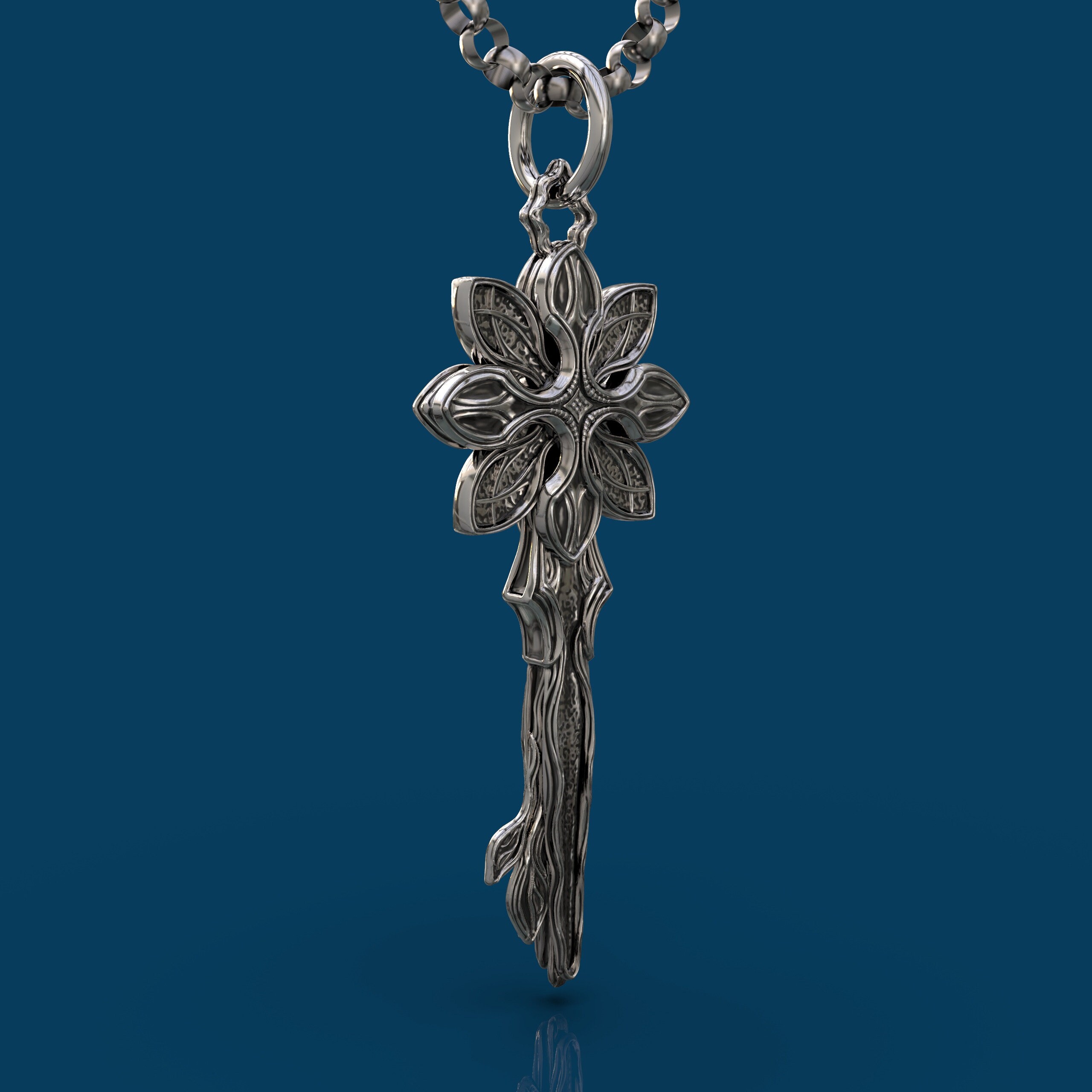 Starlight Sterling Silver Skeleton Key Pendant - Etsy