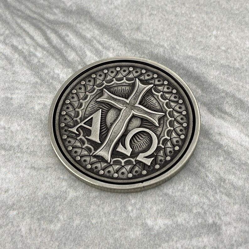 Challenge Coin Alpha and Omega Revelation 1:8 - Etsy