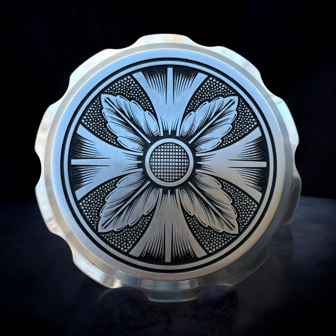 Custom Engraved Gas Cap for Harley - Cross Design - Etsy