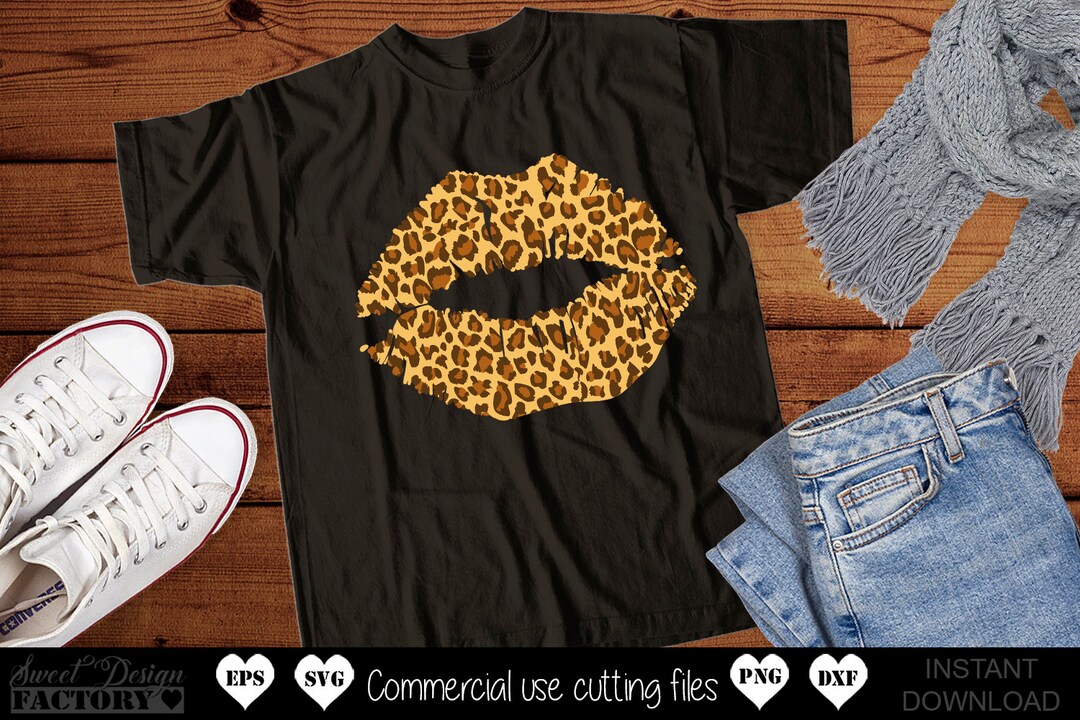 Leopard Lippen SVG, svg Leopard Kiss, Cheetah Print SVG, Animal Print ...