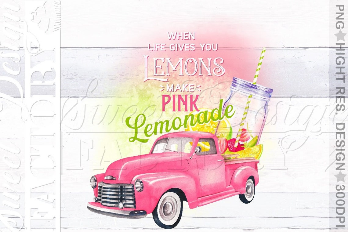 Pink Lemonade Png Lemonade Png When Life Gives You Lemons | Etsy