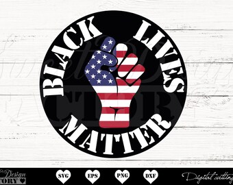 Black Lives Matter BLM Power Fist ai Svg Eps Pdf - Etsy
