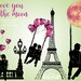 Valentine Watercolor Clipart, Love Clipart, Paris Clipart, Wedding ...