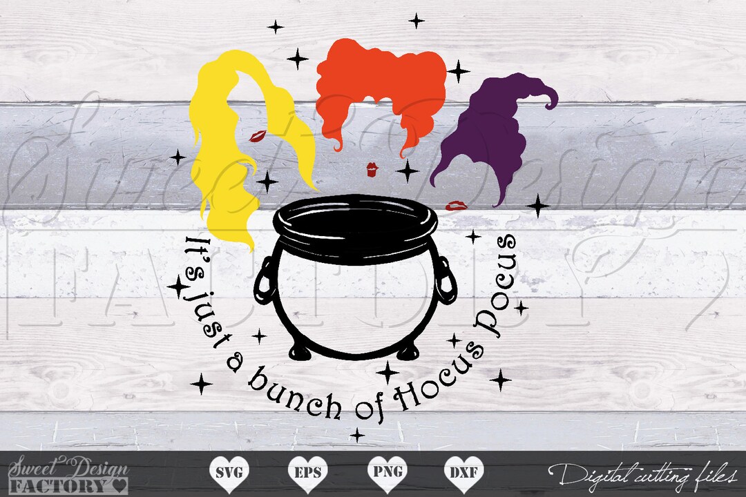 Hocus Pocus Svg, Hocus Pocus Cut Files, Witch Svg, Cauldron Svg, Cute ...