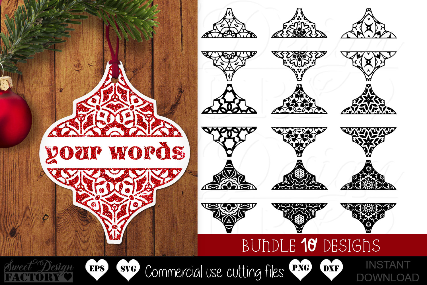 Tile Ornament SVG, Arabesque Tile Ornament Svg, Christmas Tile SVG ...