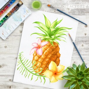 Tropical Watercolor Clipart, Hawaii Clipart, Toucan Clipart, Tropical ...