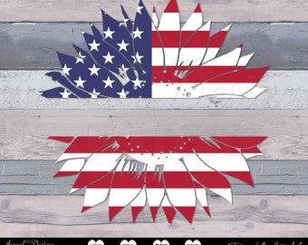 Split American Flag Svg - Etsy