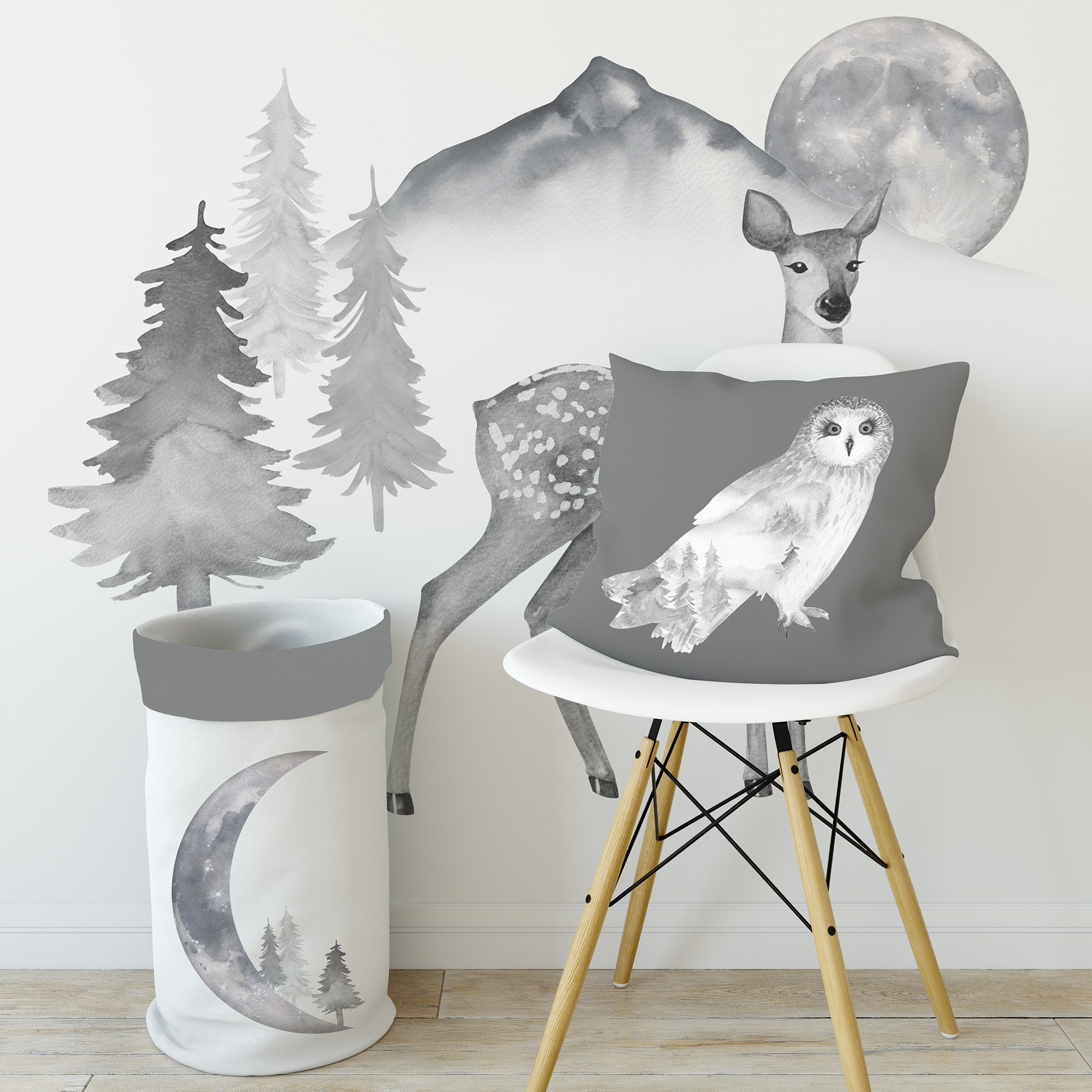 Watercolor Forest Tree Clipart, Forest Png, Pine Trees Png, Animal ...