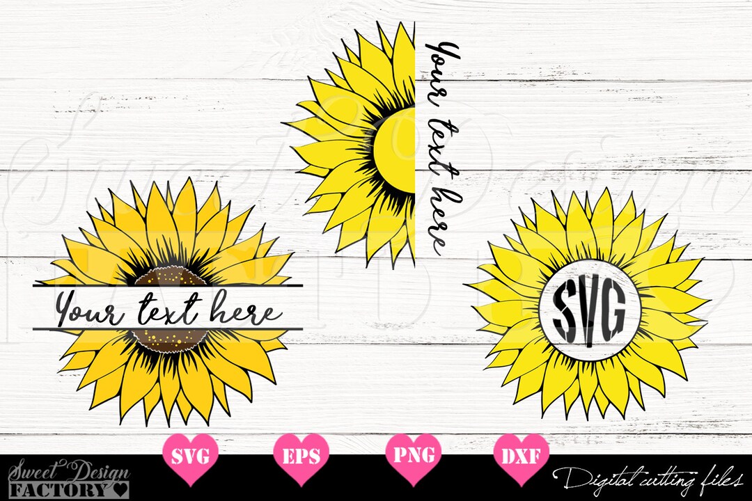 Girasole Svg, Girasole Monogramma Svg, Girasole Mezzo Svg, Clipart ...