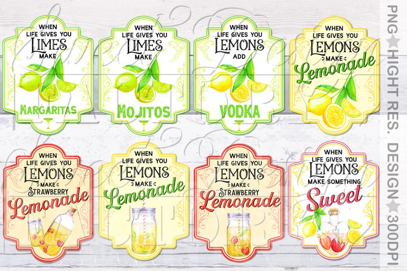 When Life Gives You Lemons Make Lemonade PNG, Lemonade Label, Limes ...