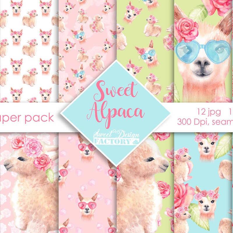 Alpaca Pattern - Etsy