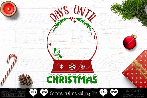 Christmas Countdown Svg Days Until Christmas SVG Advent - Etsy