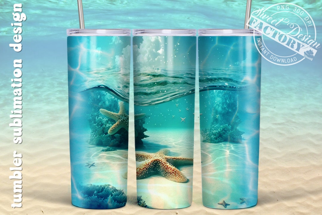 Ocean Tumbler Design, Sea Tumbler Png, Starfish Tumbler Png, Beach 20 ...