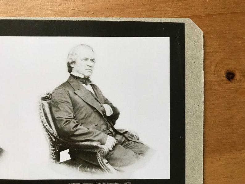 Antique Stereograph Photograph Andrew Johnson. 17th U.S. President 1870 ...