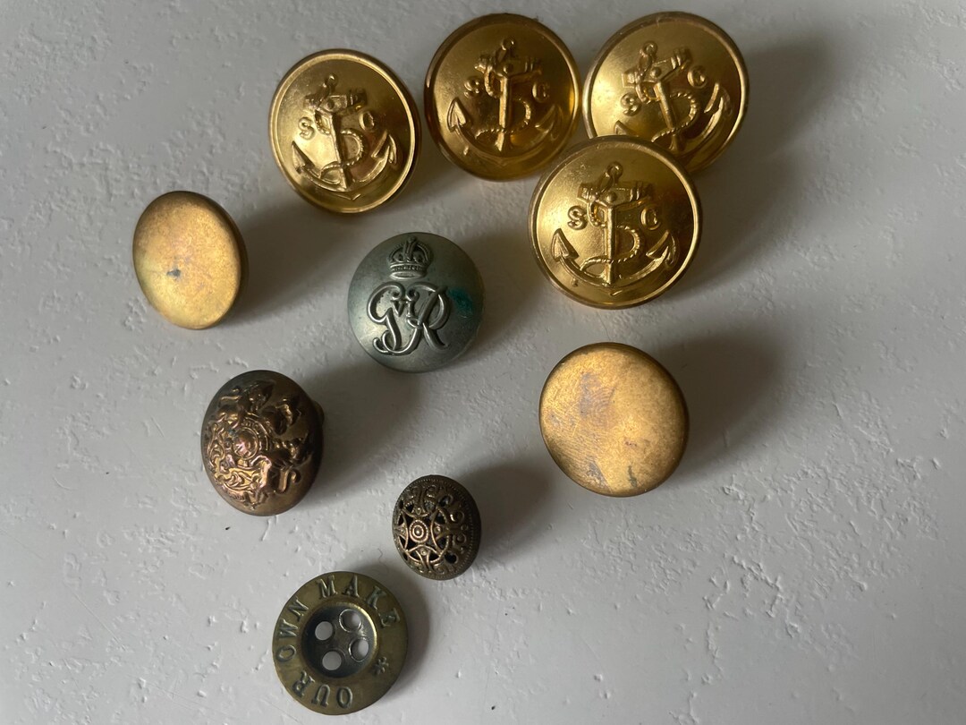 10 Vintage Buttons - 4 Royal Navy Anchor Sea Cadets Plus Others - Etsy