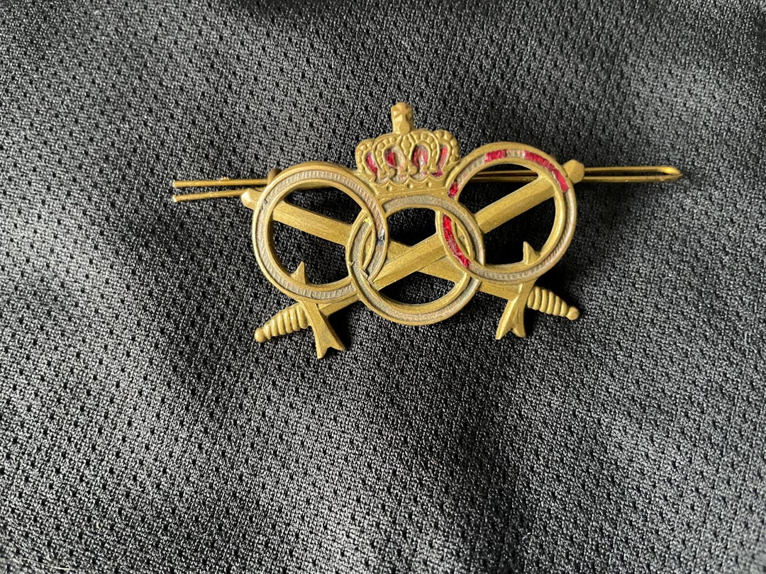 Vintage Belgian Military Army Cap Badge With Slider - Etsy