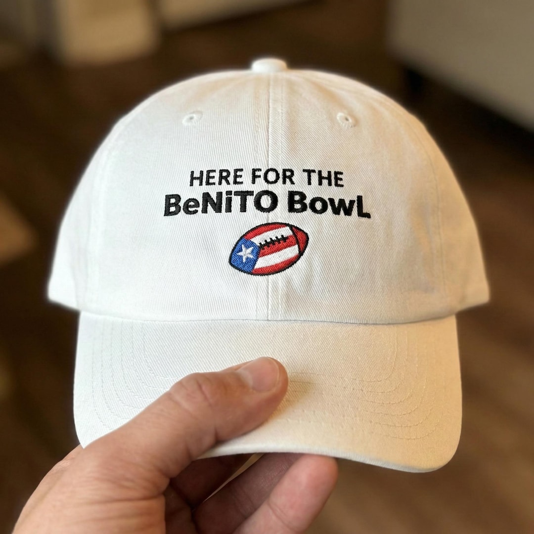 Here for the Benito Bowl Hat, Puerto Rico Flag Football Embroidered Dad ...