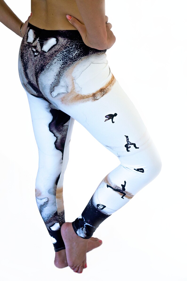 Unique Leggings/yoga Pants. Artsy Leggings/yoga Pants/original Printed ...