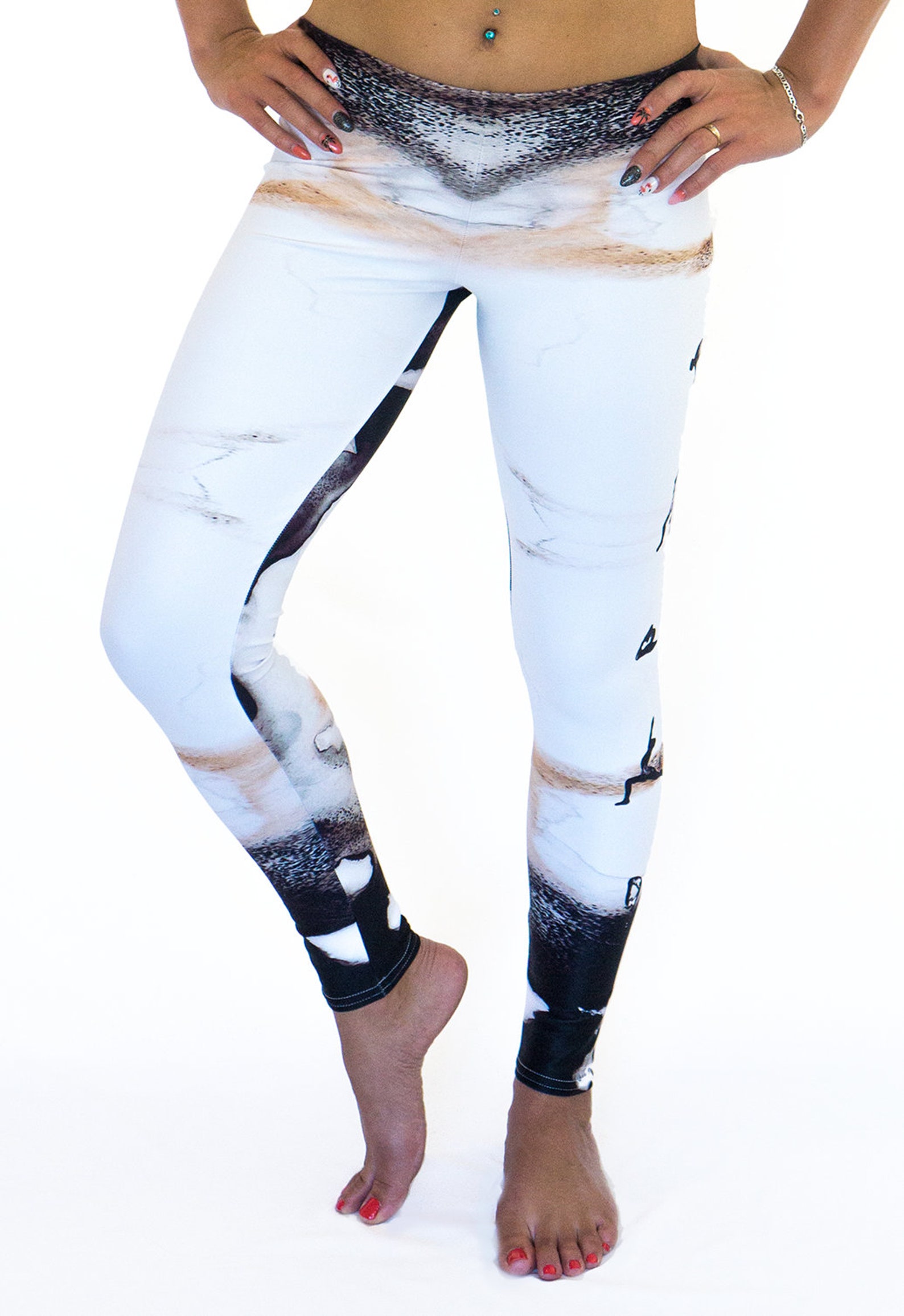 Unique Leggings/yoga Pants. Artsy Leggings/yoga Pants/original Printed ...