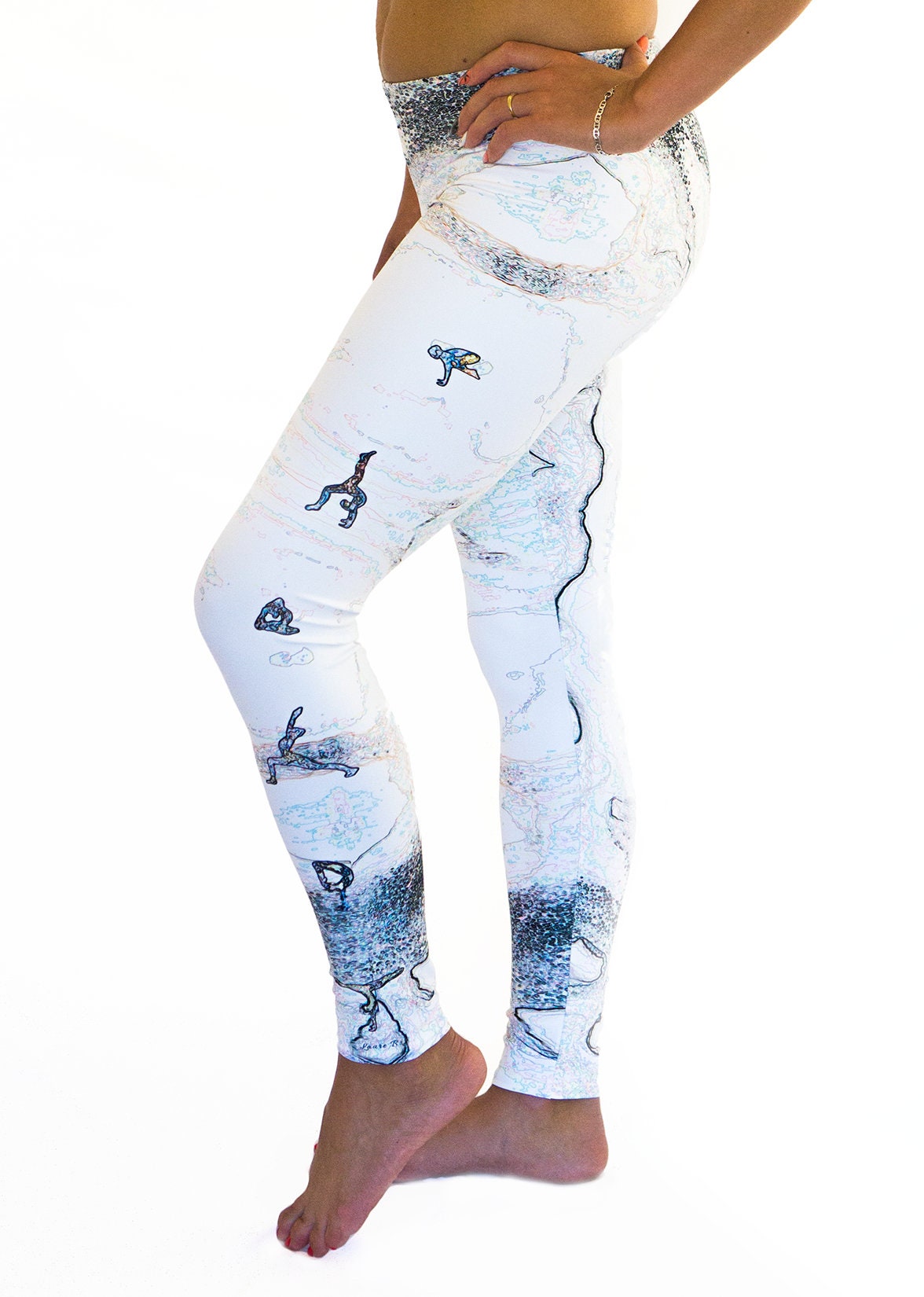 Unique Leggings/yoga Pants. Artsy Leggings/yoga Pants/original - Etsy