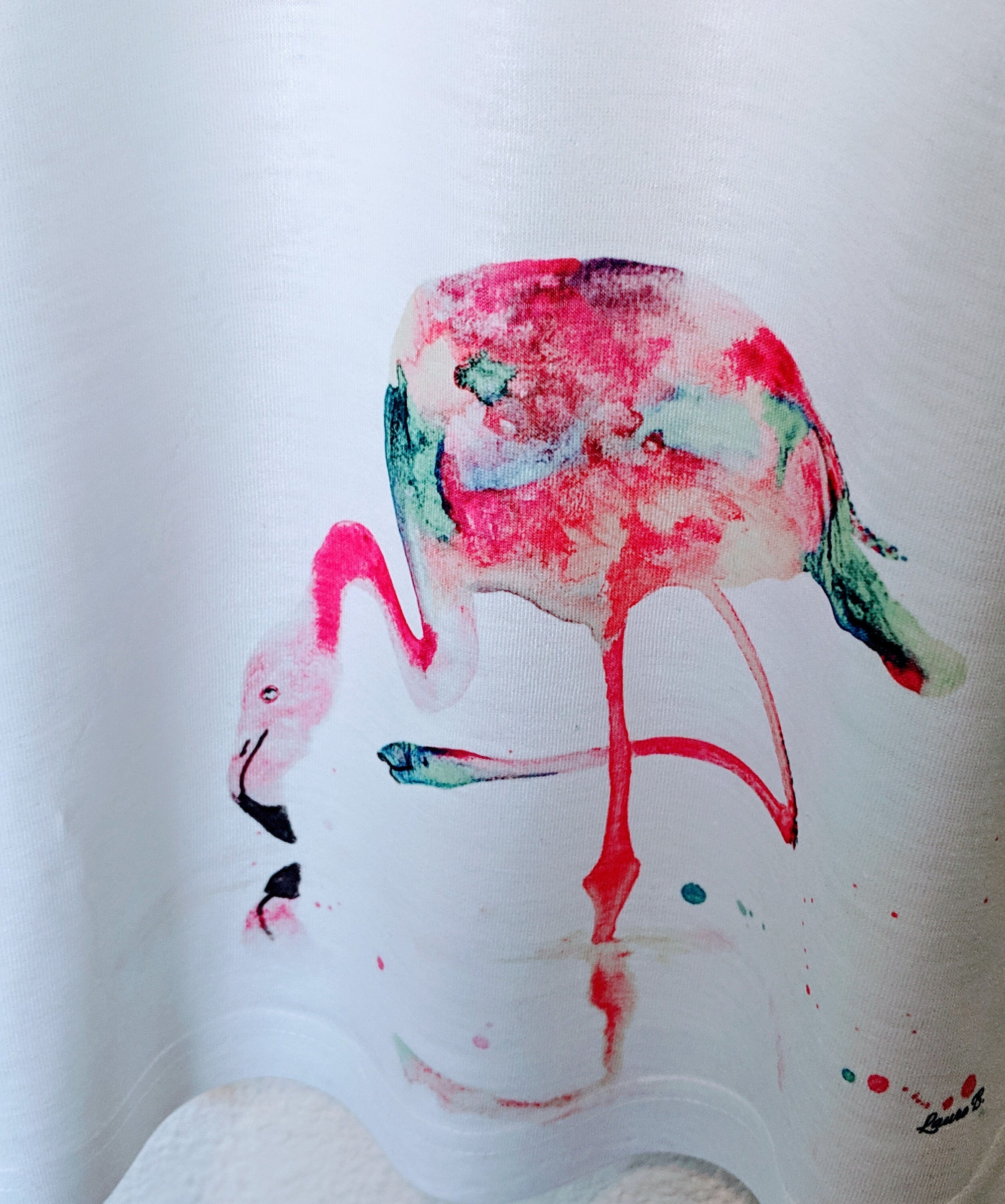 Watercolor Flamingo Tank Top.designed&printed in Californiaartsy Top ...
