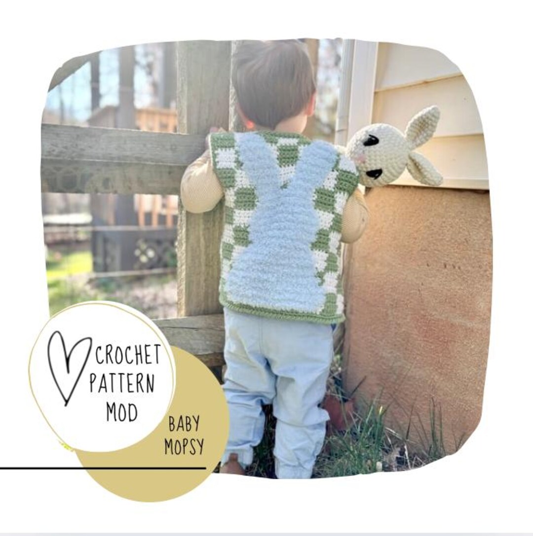 The BABY Checkered MOPSY Mod Pattern - Digital Pdf/checkered Crochet Cardigan Pattern/crochet ...