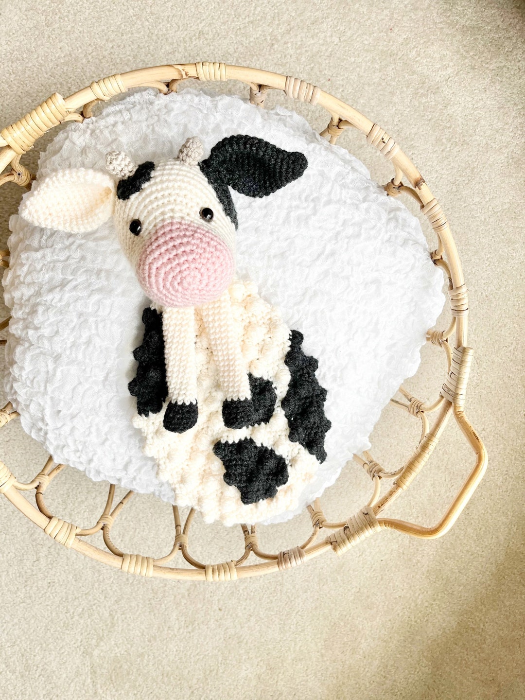 Cow Bobble Buddy Physical Item MADE-TO-ORDER / Stuffed Cow Toy / Cow ...