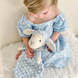 Sheep Lovey Crochet Pattern-lovable Lamb Bobble Buddy DIGITAL Pdf ...