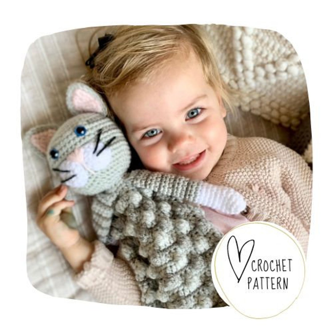 Tabby Cat Lovey Crochet Pattern-kitty Cat Bobble Buddy DIGITAL Pdf ...