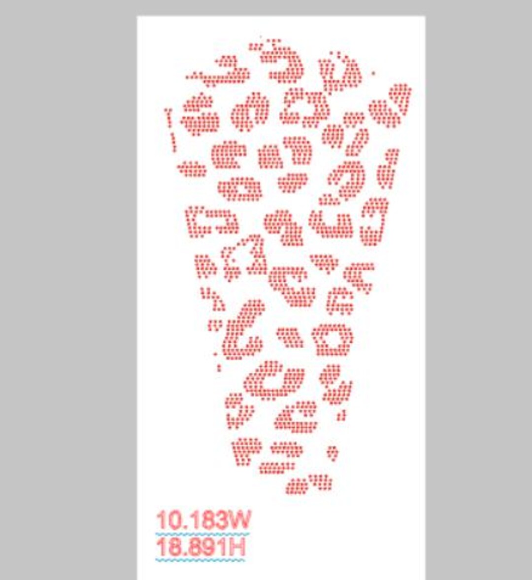 LEOPARD PRINT 10SS Rhinestone Sleeve Template - Etsy