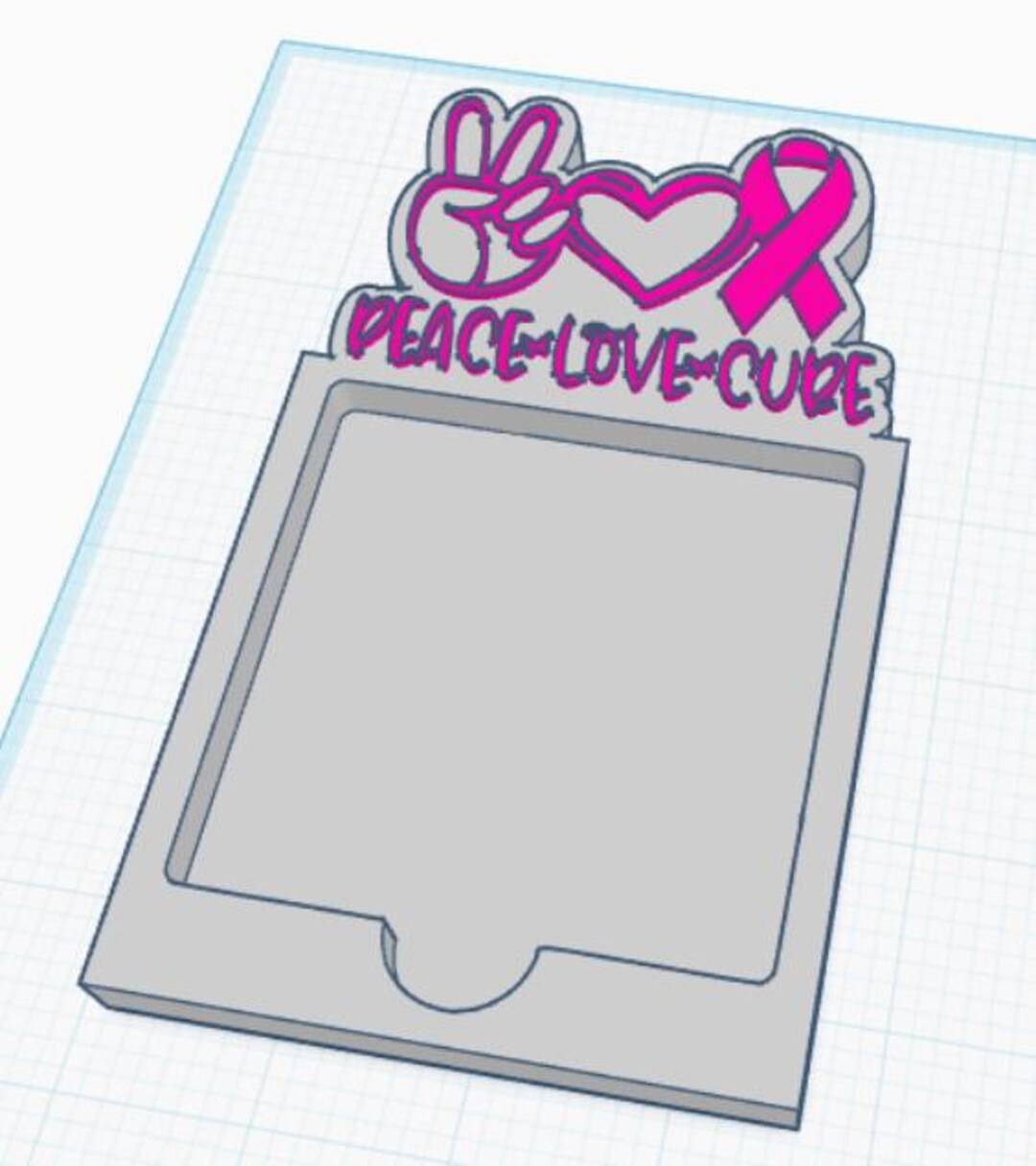 Cancer Awareness Sticky Note Holder STL – Desk Organizer 3D File – Cute ...