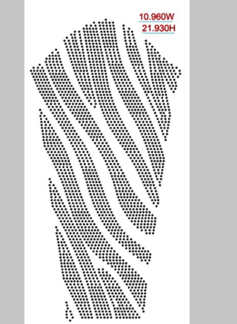 Zebra Print Rhinestone Sleeve Template - Etsy