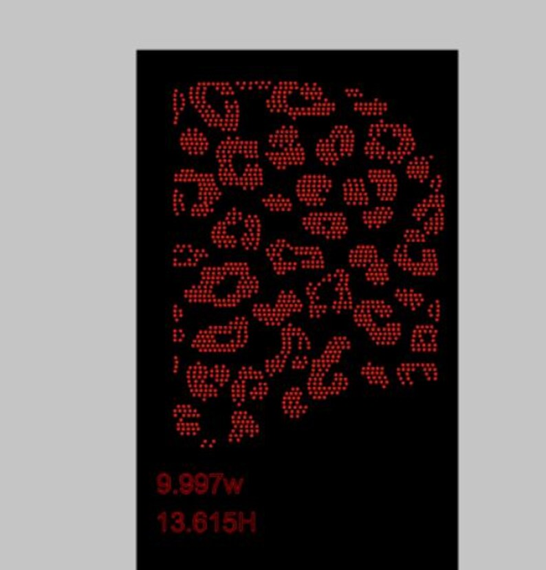 Leopard Print 10ss Rhinestone Hood Template - Etsy