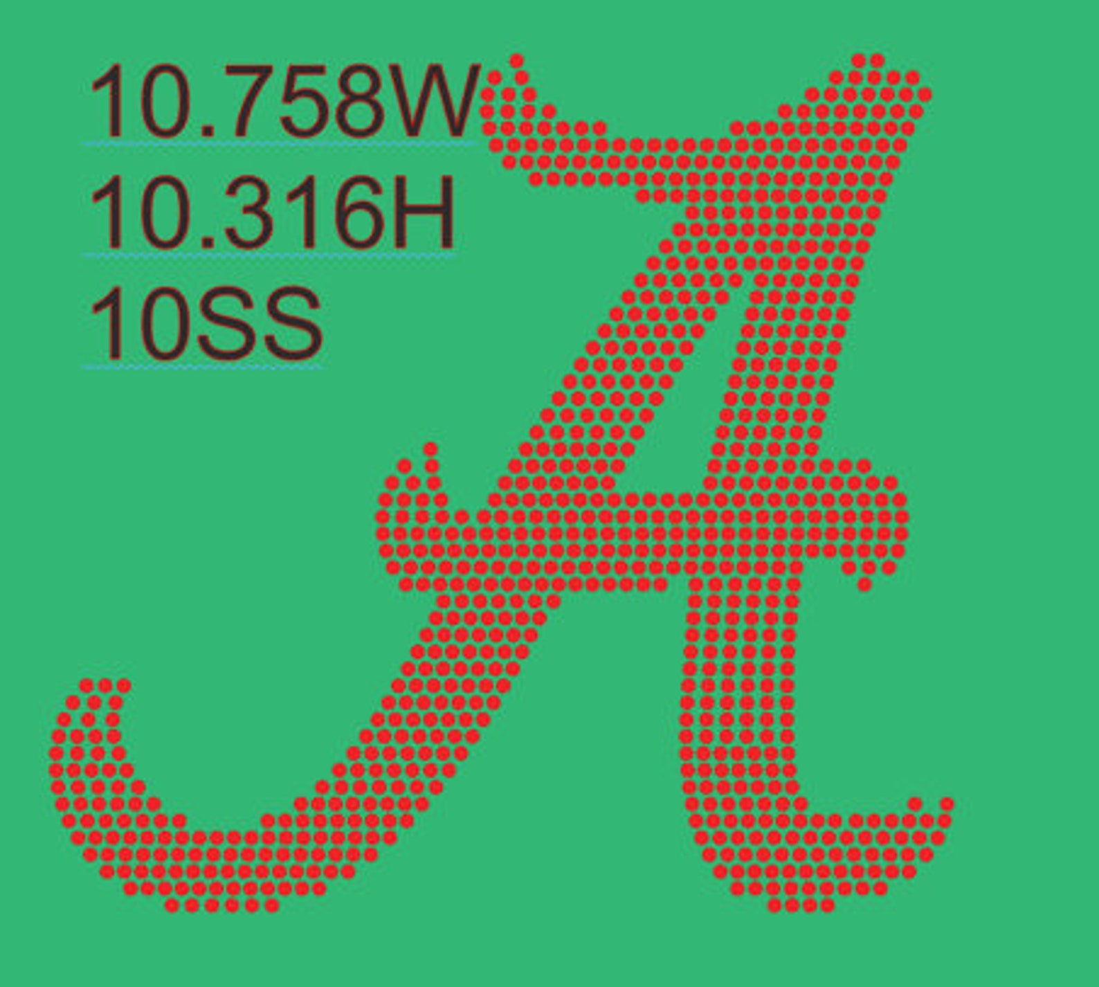 ALABAMA RHINESTONE 10SS TEMPLATE - Etsy