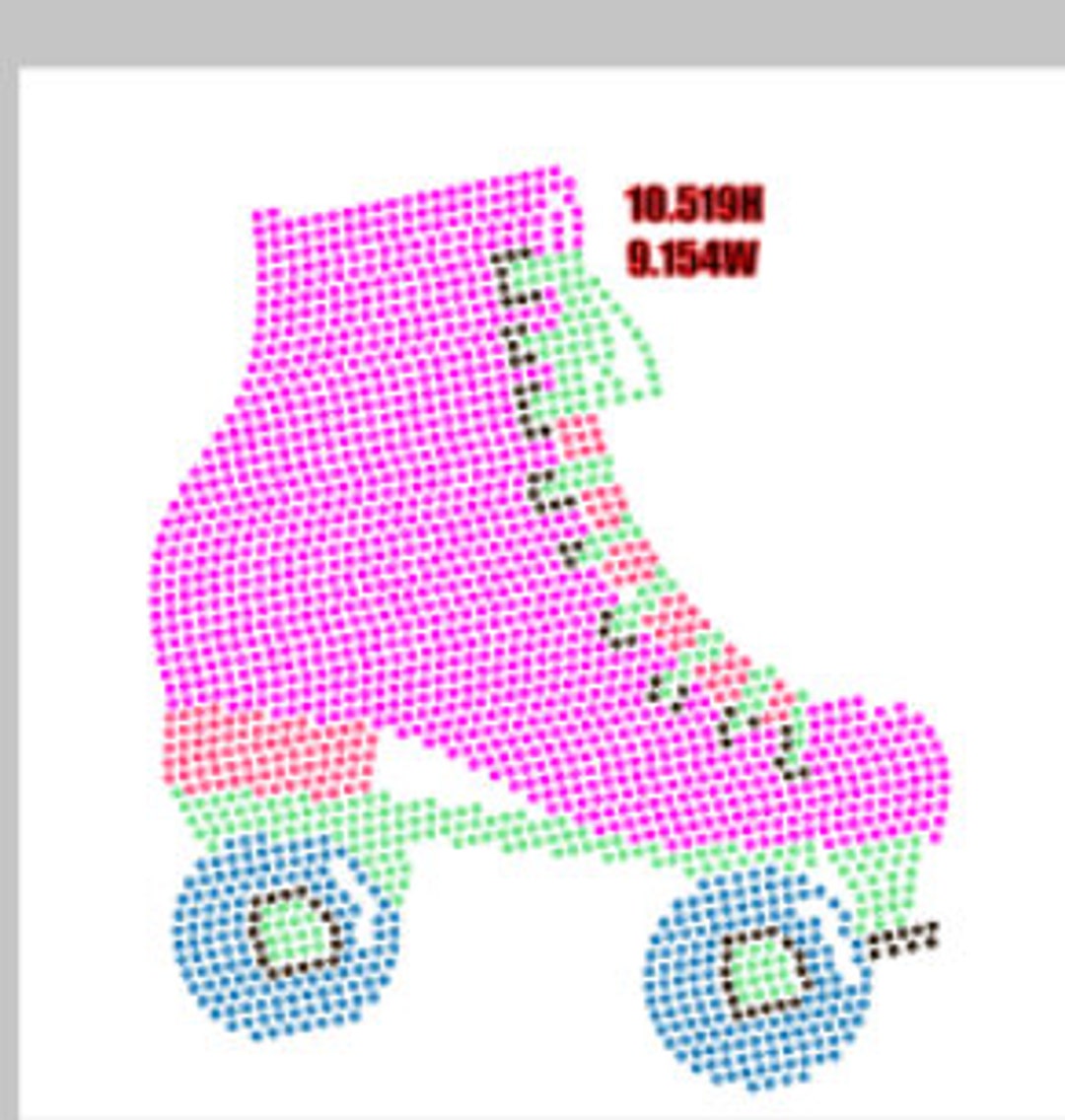 Skate Rhinestone Template - Etsy