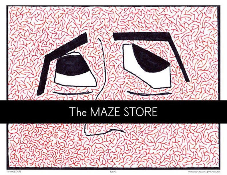 Eyes 3 Instant Download Printable Maze Puzzle for Adults and Kids - Etsy