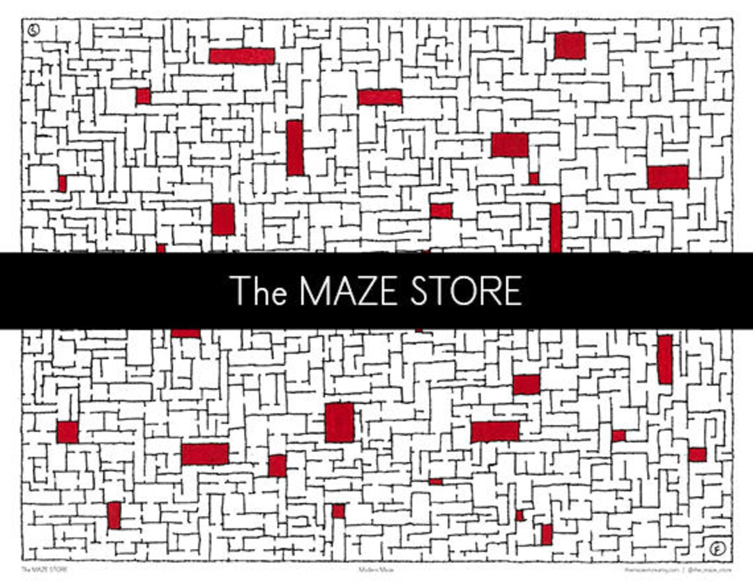 Modern Maze - Instant Download Printable Maze Puzzle for Adults and ...