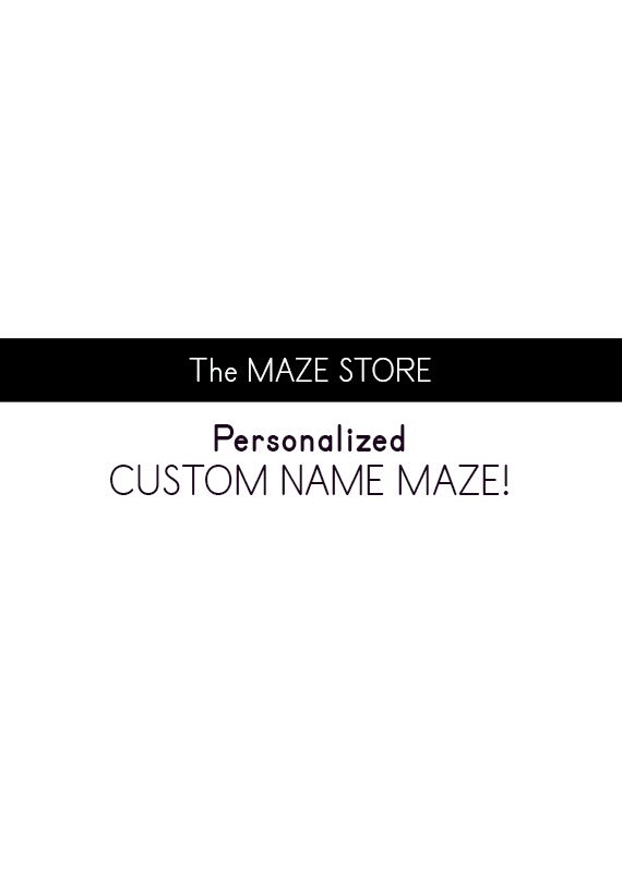 Personalized Custom Name Maze - PRINTABLE Maze Puzzle for Adults and ...