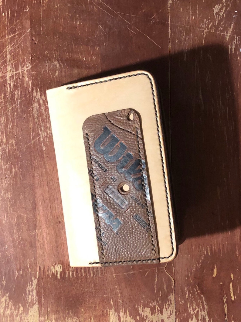 Field Notes Cover W/football Leather made to Order - Etsy
