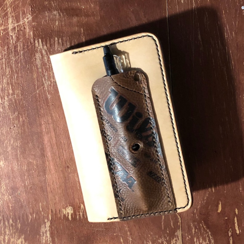 Field Notes Cover W/football Leather made to Order - Etsy