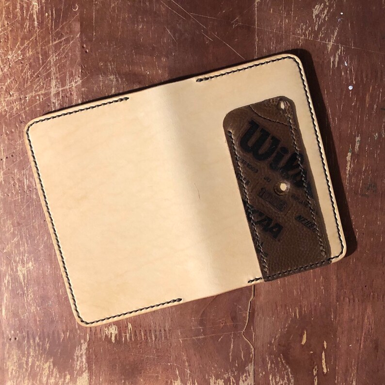 Field Notes Cover W/football Leather made to Order - Etsy