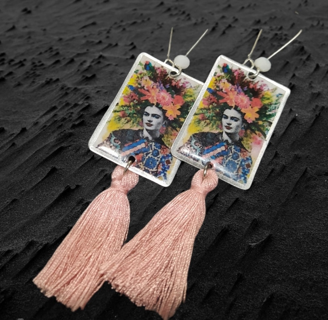 Frida Kahlo Earrings,frida Kahlo Jewelry,frida Earrings, Tassel ...