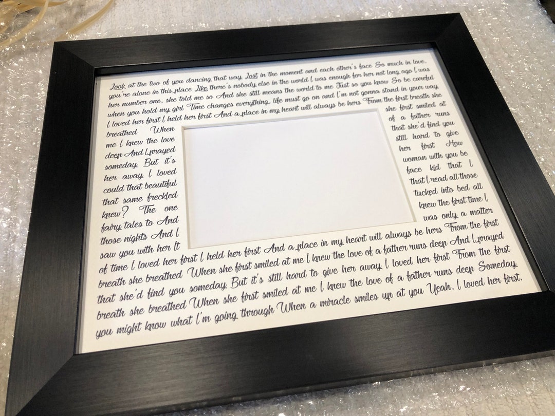 8x10 I Loved Her First Song Printed on A Mat, Perfect Gift for Parents ...