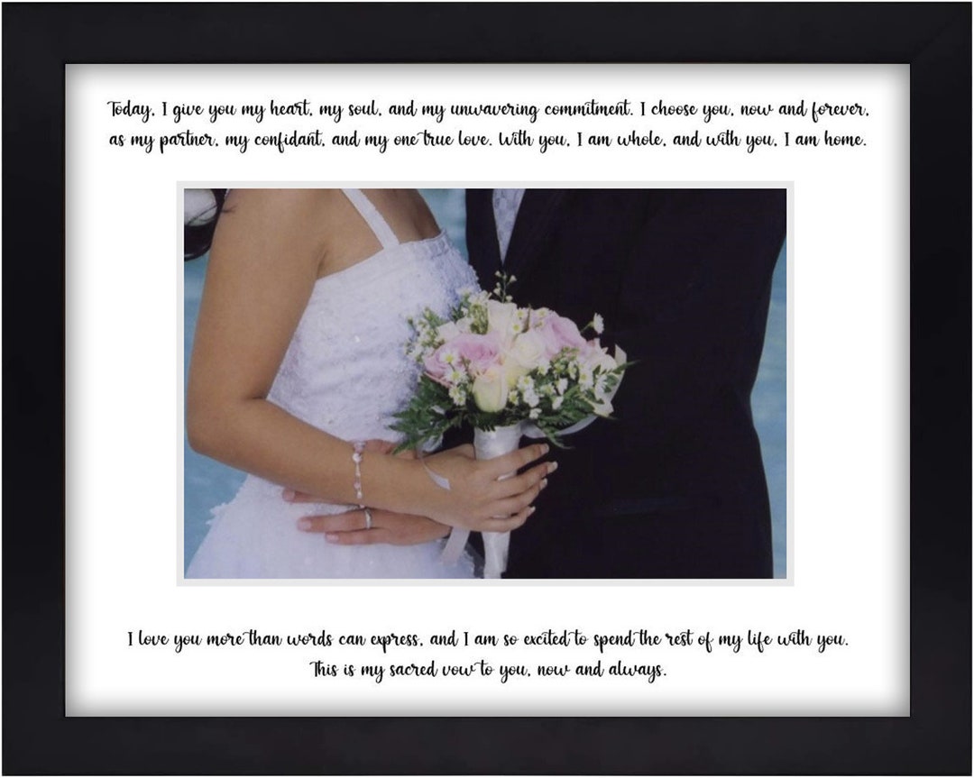 8x10 Personalized Picture Frame - Perfect for Wedding Vows - Etsy