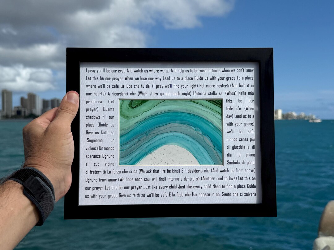 The Prayer Song Lyrics Printed on an 8 X 10 Mat English and Italian - Etsy
